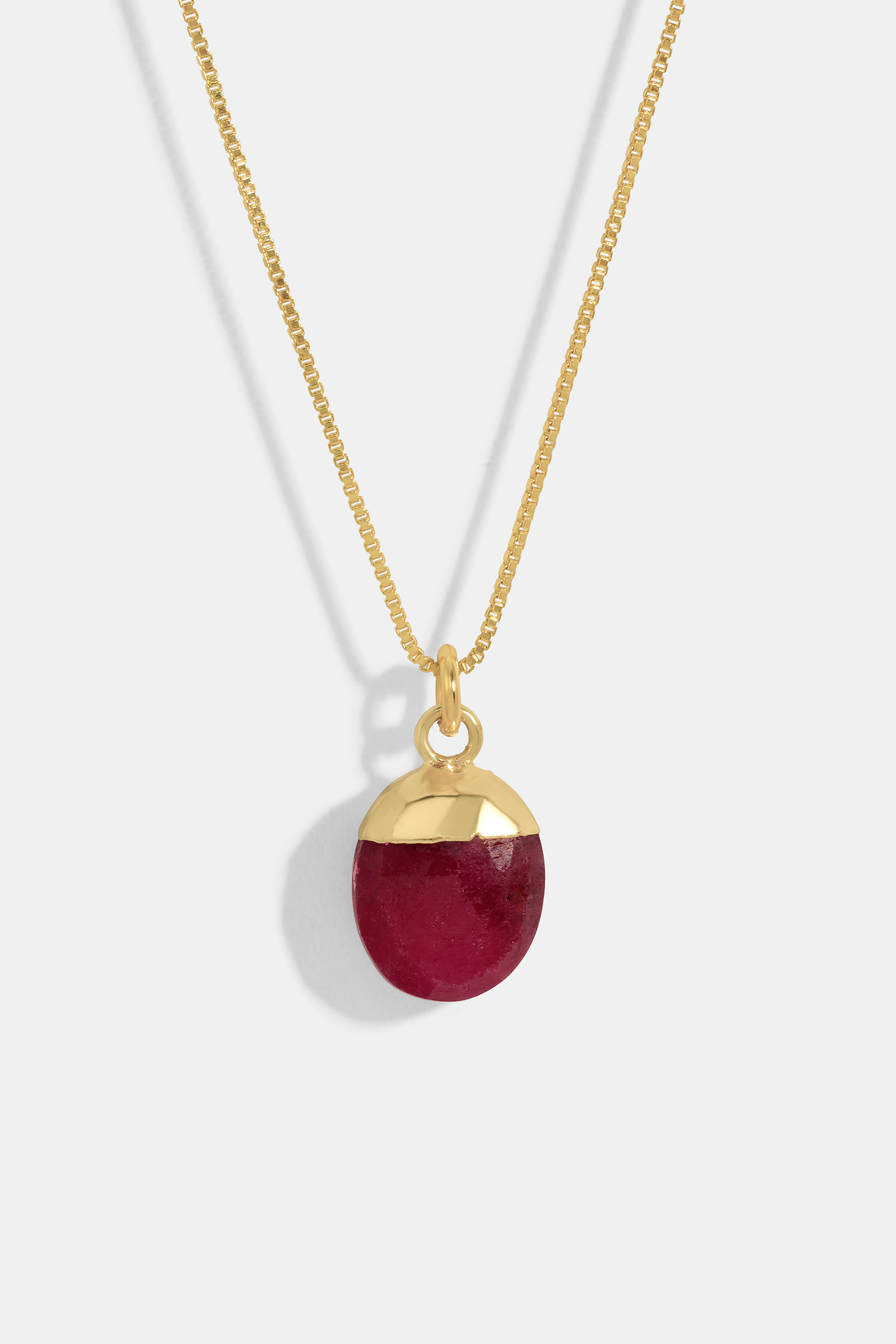 SEMIPRECIOUS DETAIL PENDANT - RUBY – Viviana D'Ontañón